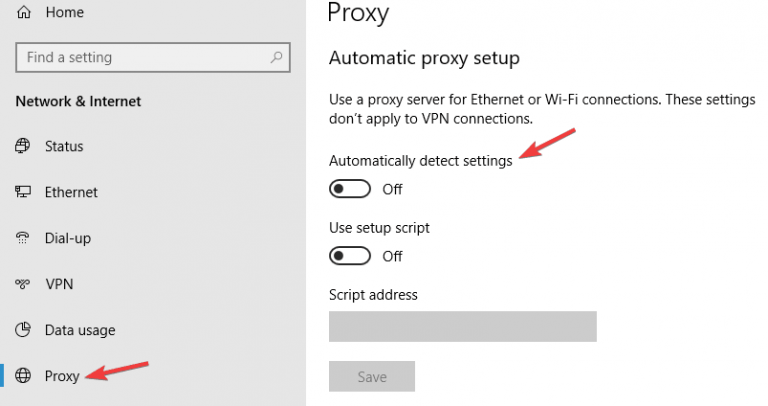 Que faire lorsque le proxy ne s’éteint pas sous Windows 10?